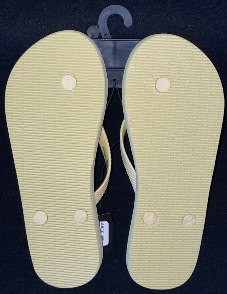 Hurley Surf Brand Women's Yellow & Blue Flip Flops Sandals 6M NWT | eBay