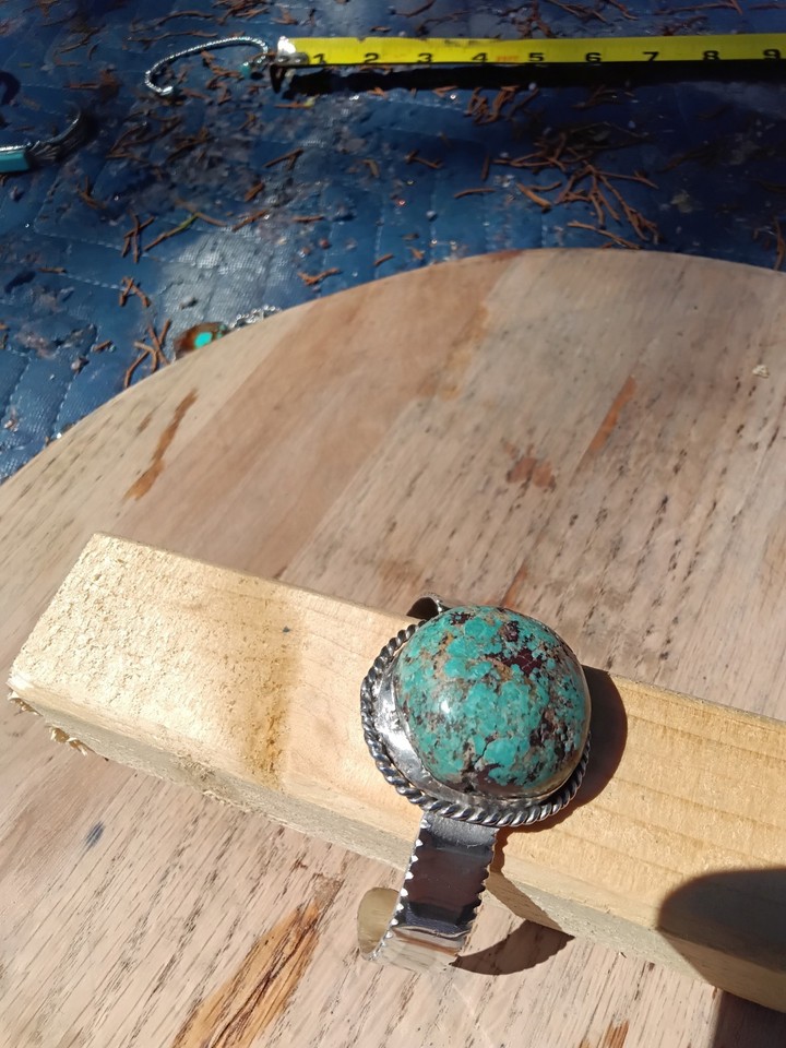 Navajo Made Big Bisbee Blue Turquoise Cuff Bracelet over 60 CTS Rare ...