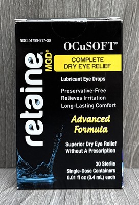 OCuSOFT Retaine MGD Complete Dry Eye Relief Lubricant Eye Drops 30 CT ...