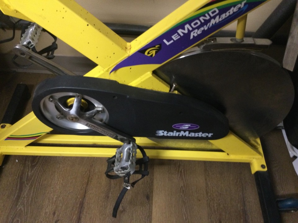 LeMond RevMaster Classic Upright Stationary Bike (Yellow) Indoor Use ...