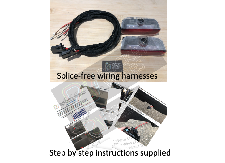 VW Golf Mk7 Mk7.5 R GTI GTD Passat Tiguan Door LED Puddle Lights ...