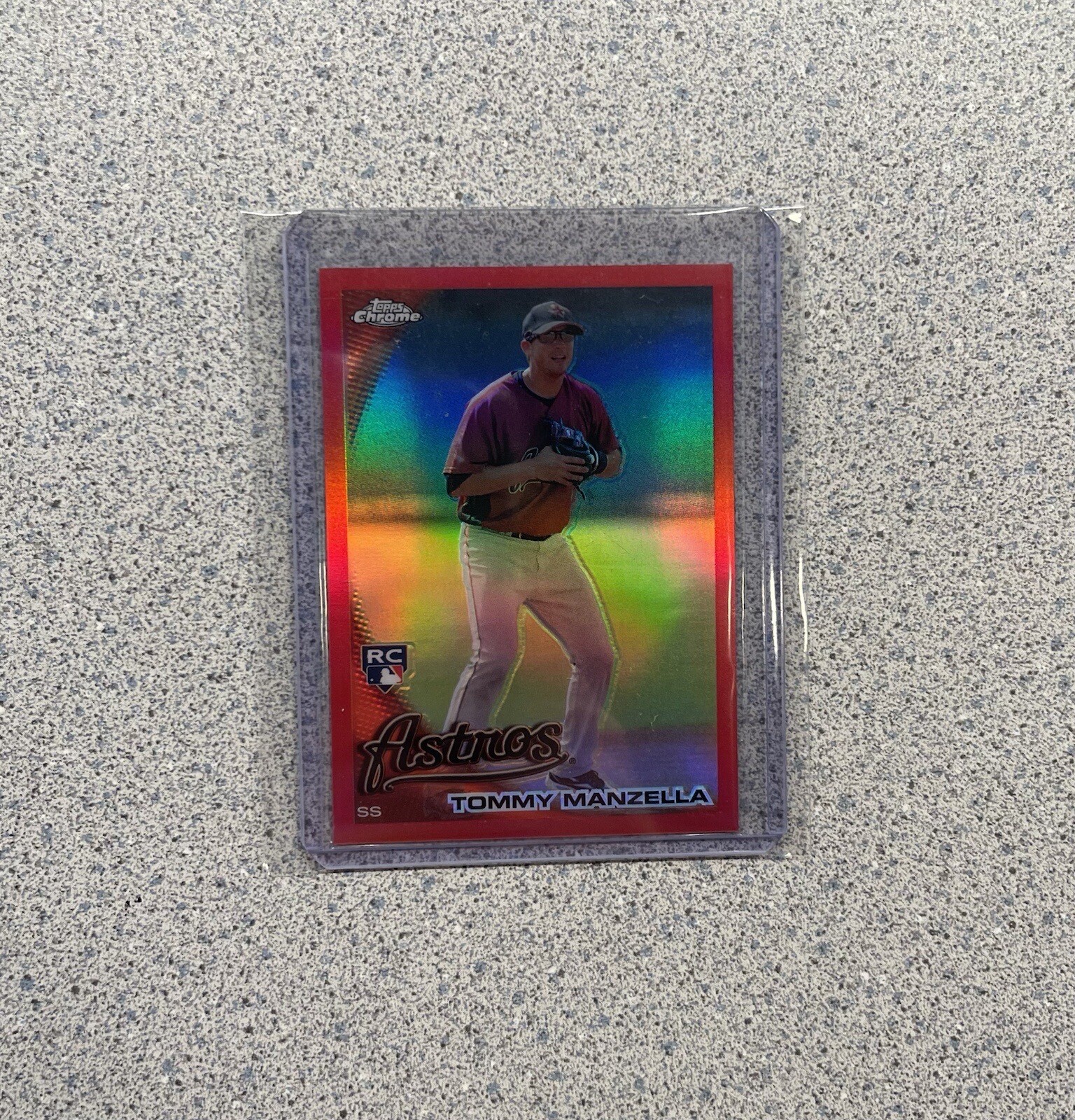 2010 Topps Chrome Baseball #207 Tommy Manzella Red Refractor Rookie RC ...