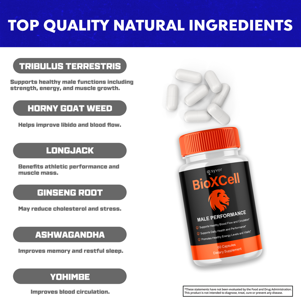 Bio X Cell Pills for Men BioX Cell Advanced Male Support Supplement 60 ...