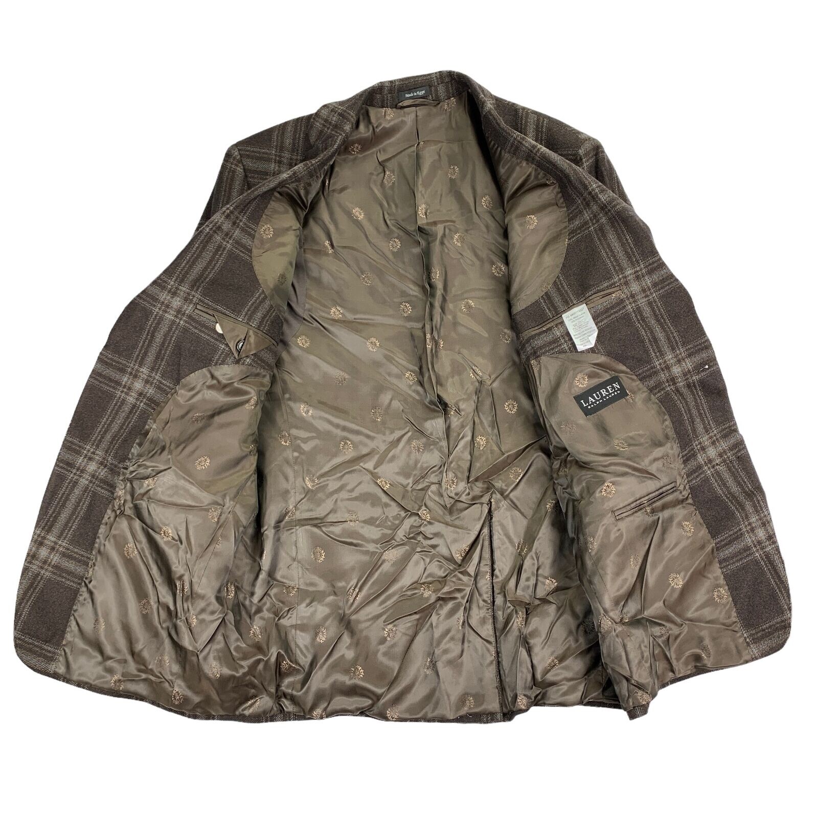 Ralph Lauren BROWN NAVY PALID Men's Ultra Flex Plaid Sport Coat, US ...