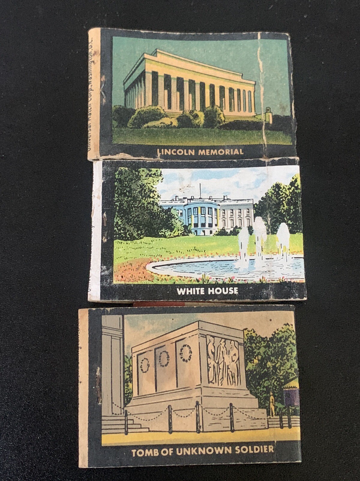 Vintage Washington DC Matchbook Lot: “Lincoln Memorial, White House ...