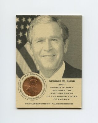 #TN19492 GEORGE W. BUSH 2001 Penny Insert Trade Card | eBay