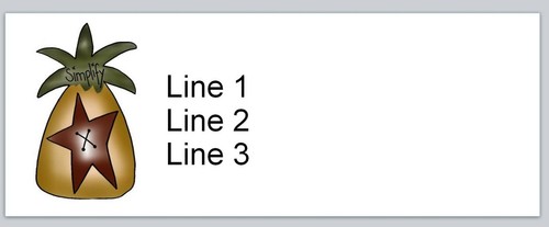 Personalized Address Labels Country Colonial Pineapple (P 667) | eBay