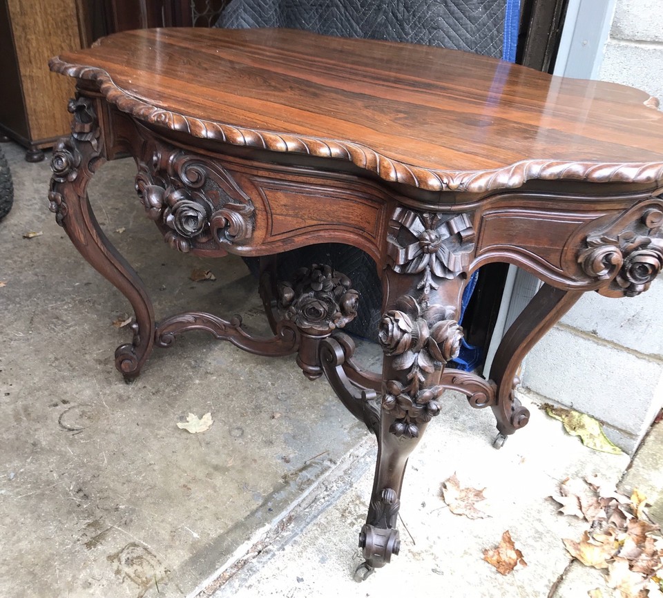 ROSEWOOD CARVED ROCOCO TABLE, ALEXANDER ROUX | eBay