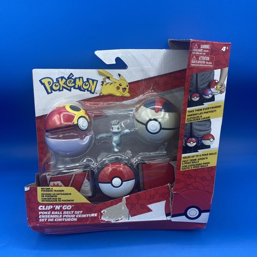 Pokemon Clip 'N' Go Poke Ball Belt Set, Repeat & Timer Ball + Machop ...