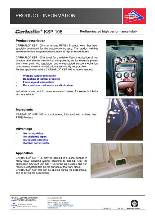 83230309627 OEM for BMW Carbaflo KSP 105 Flourinated Oil Anti Friction ...