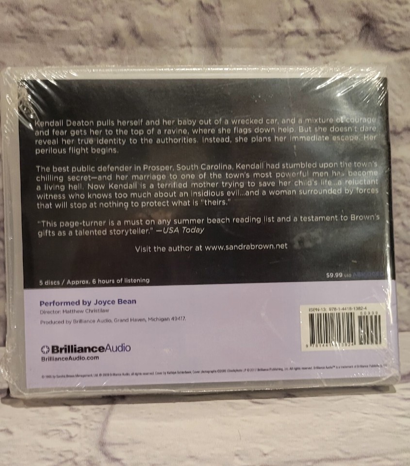 The Witness on Audio CD Sandra Brown Performed by Joyce Bean. New ...