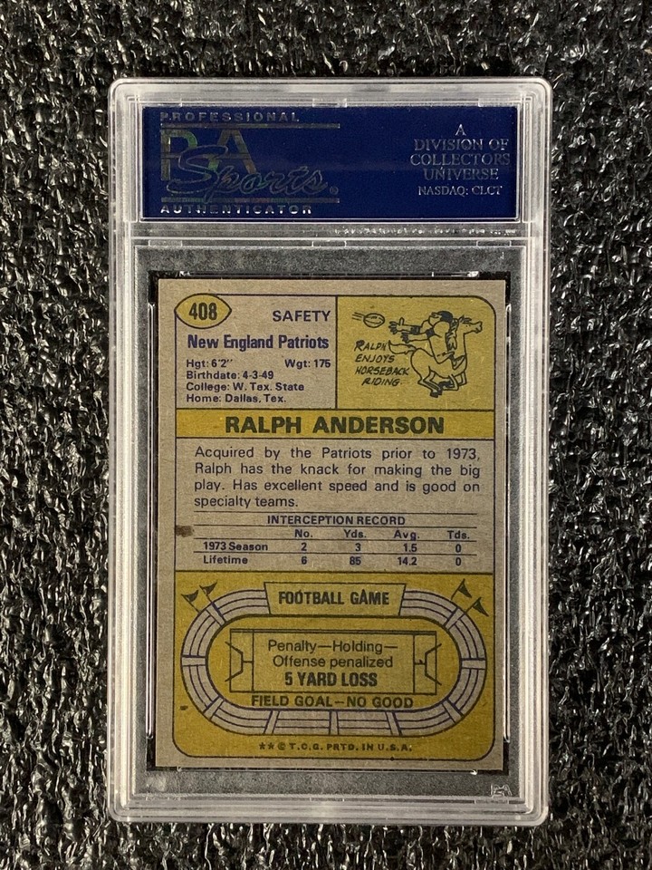 1974 Topps Football #408 Ralph Anderson PSA 8 | eBay
