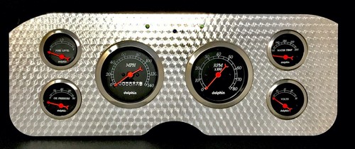 1955 1956 1957 1958 1959 GMC 6 Gauge Dash Panel Engine Turned Insert ...