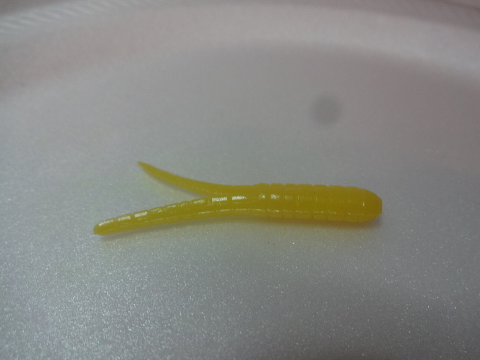 Soft plastic 2" canary yellow split-tail grub fish bait USA made 40 ...