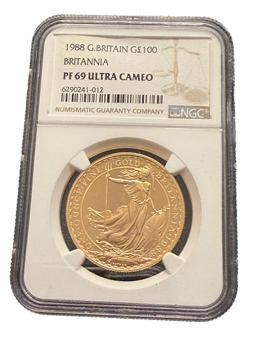Great Britain 1988 Gold 1 oz 100 Pounds NGC PF69UC Britannia | eBay
