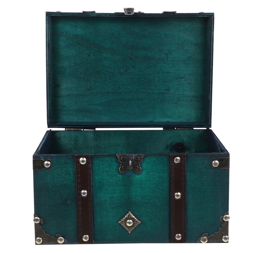 Retro Style Storage Box Handheld Vintage Treasure Chest Jewelry Case ...