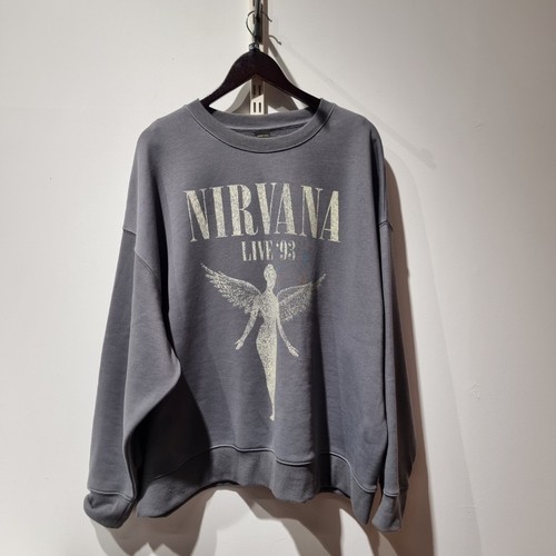 PRIMARK NIRVANA oversized grey '93 jumper sweater size XL CG S77 | eBay UK