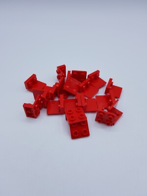 LEGO LOT 20 X ANGULAR PLATE 1.5 BOT 1X2 2/2 ROUGE REF 99207 / 6001806 ...