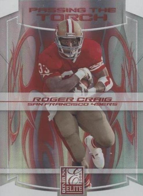 2008 Donruss Elite - Passing the Torch Frank Gore, Roger Craig #PT-8 ...