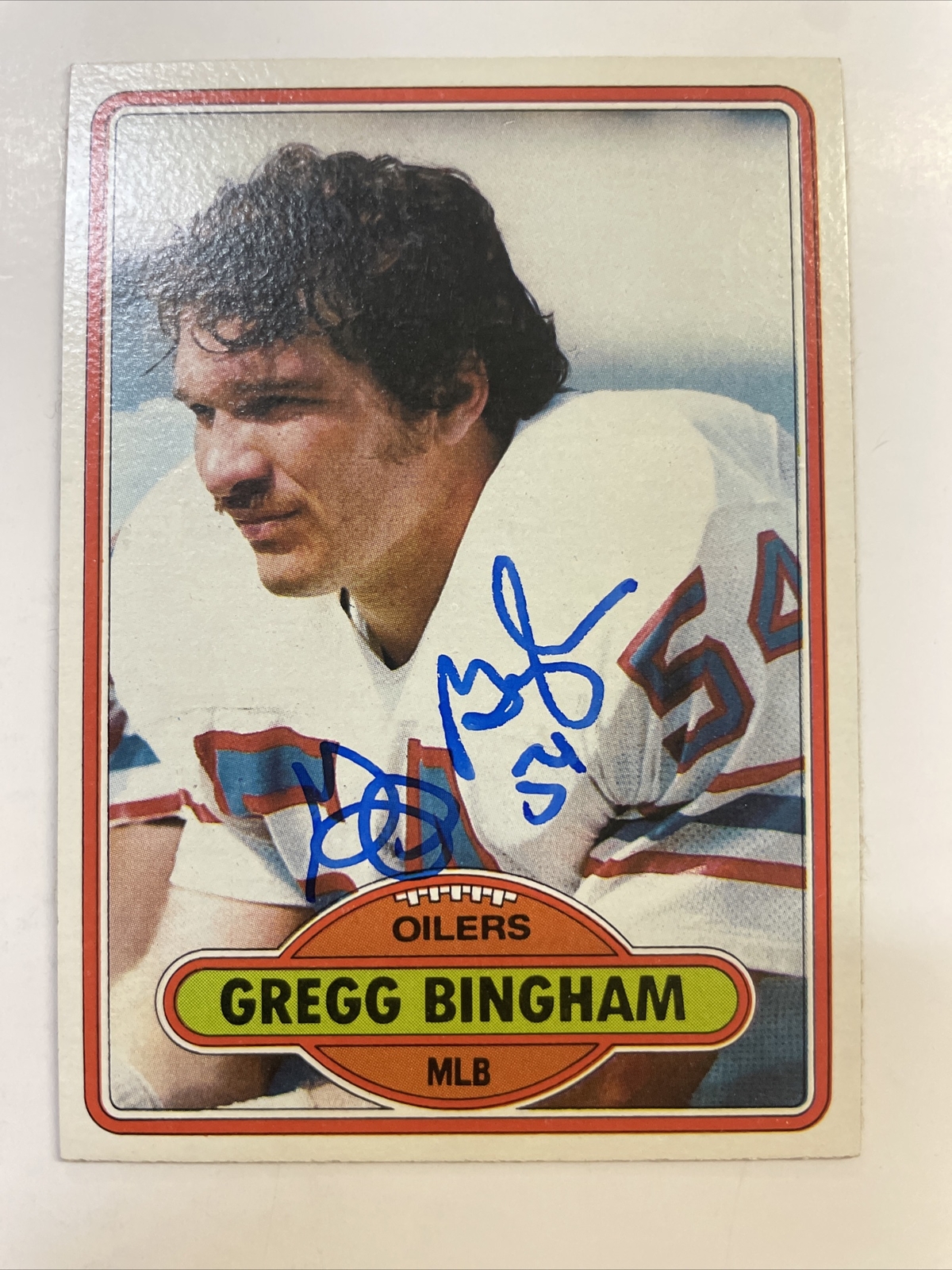 Gregg Bingham Autographed 1980 Topps Card #518 Houston Oilers A-355 | eBay