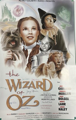 The Wizard of Oz – Multi-Signed 34x22 Poster (9 Signatures) –BECKETT ...