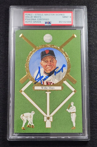 WILLIE MAYS Signed Perez Steele LE Master Works-HALL OF FAME-GIANTS-PSA ...