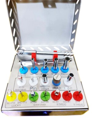 Dental Implant Remover Kit Set of 18 PCs Long Trephine, Bone Removal ...