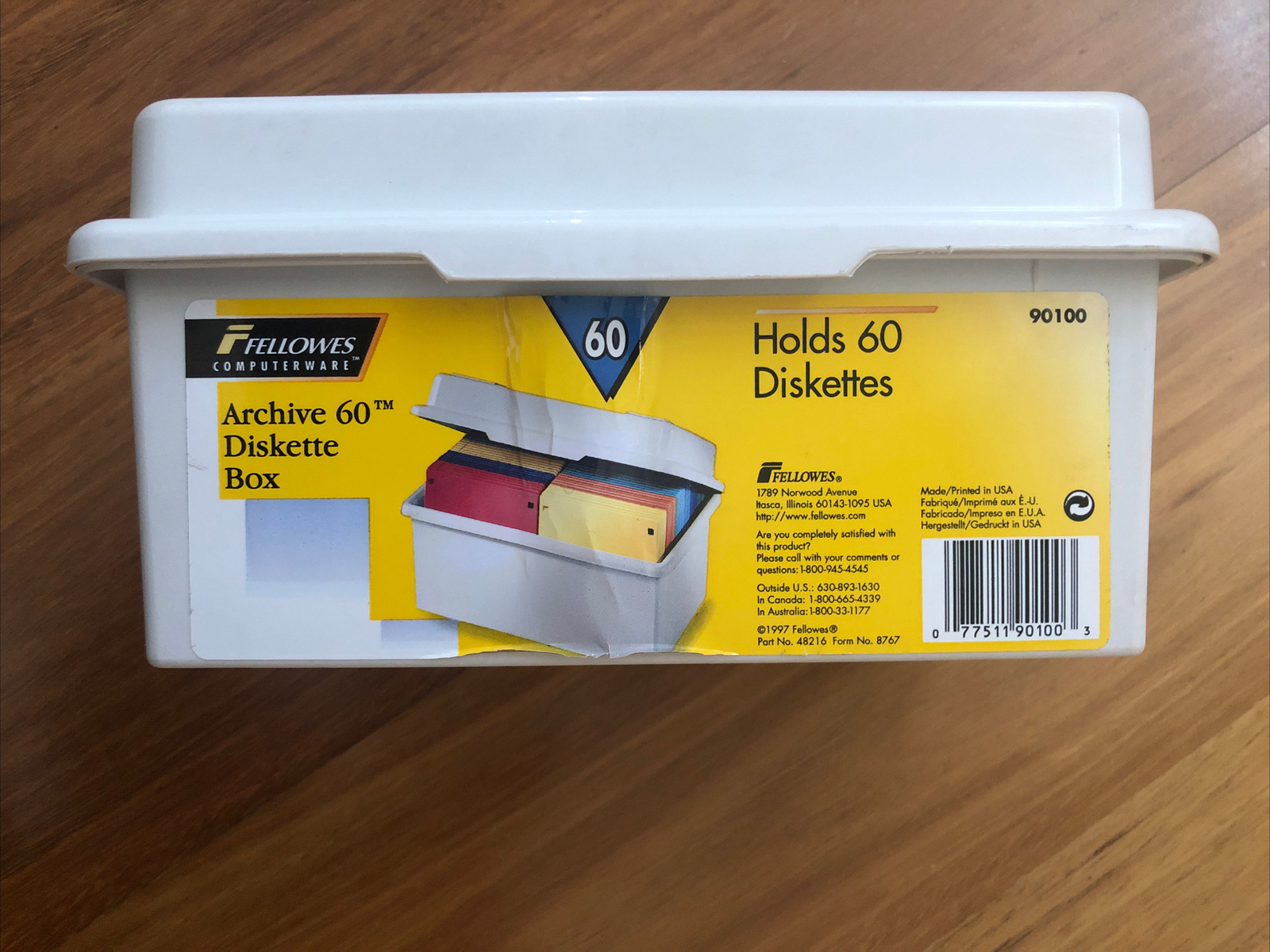 Vintage 1997 Fellowes Archive 60 diskette box Made In USA | eBay Australia