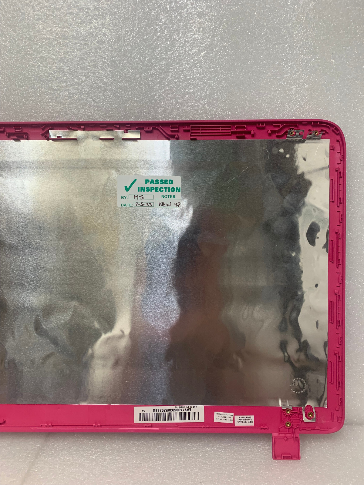 OOS HP PINK PAVILION 15-P165sa LAPTOP SCREEN LID TOP PLASTIC REAR COVER ...