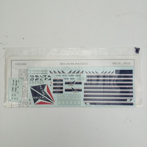 Flight Path Decals FP44-31 1/144 Delta Airlines DC-8-51/61/71 DECAL ...