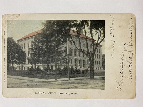Vintage 1905 Normal School Lowell Massachusetts Postcard | eBay