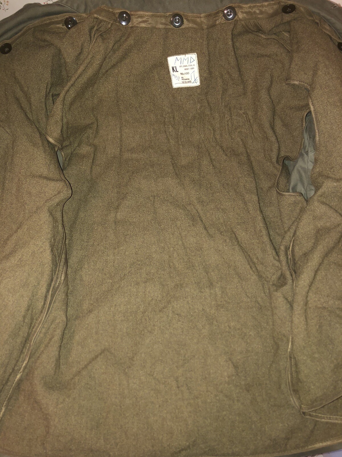 Vintage 1989 Dutch Army Military Field Jacket Removab… - Gem