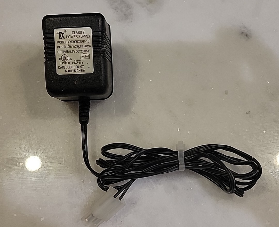 Class 2 Power Supply Model: YXD07202001-18, 120 AC 60Hz 90mA, 9.6V DC ...