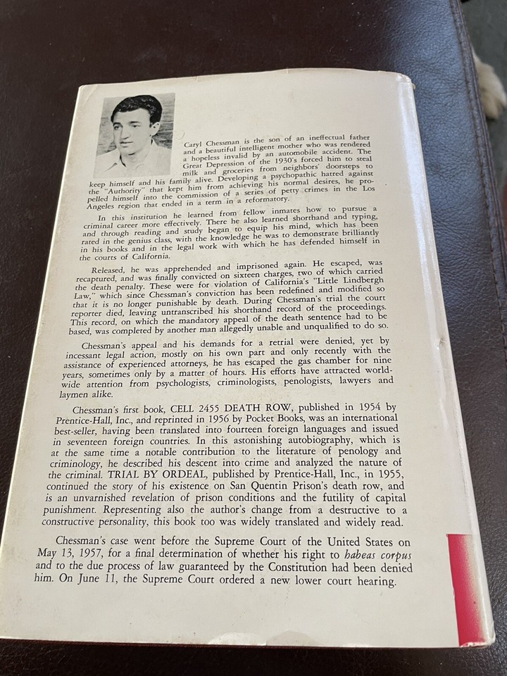 The Face Of Justice Caryl Chessman Hardback Dust Jacket Death Row 👍👍👍👋👋 ...