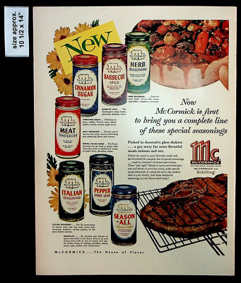 1956 McCormick Spices Cinnamon Sugar Seasonings Meat Vintage Print Ad ...