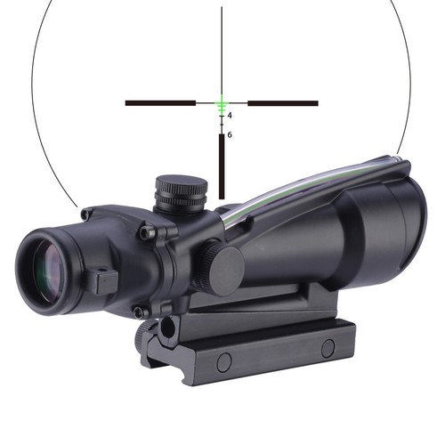 Tactical ACOG 308 TA31 Crosshair Green Illuminated BDC 5X35 Optic Fiber ...