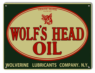 Wolf's Head Oil Wolverine Lubricant Company Reproduction 9"x12" | eBay