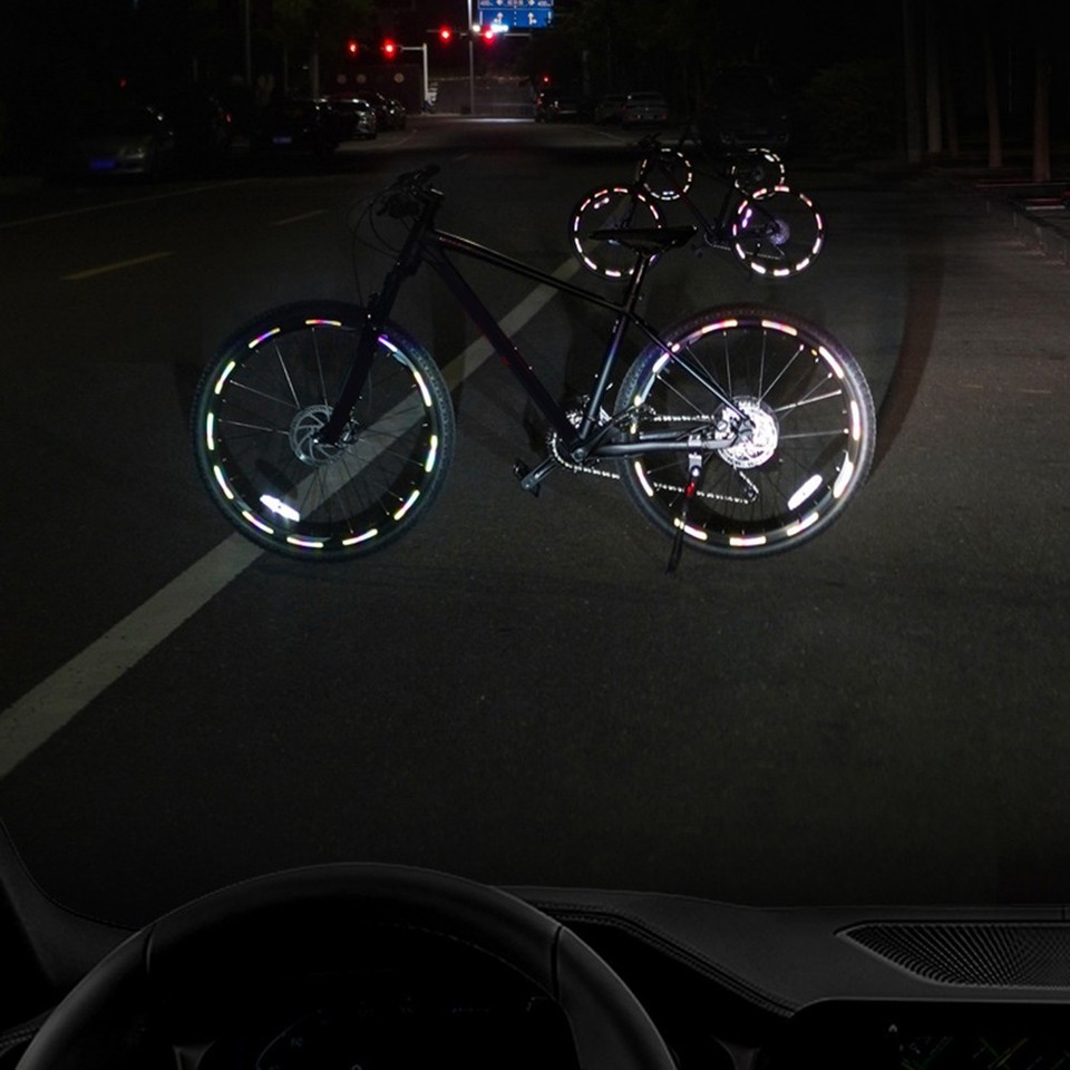 Bicycle Rainbow Reflective Sticker Reflective Sticker 10Ps 20PCS 5-8Cm ...