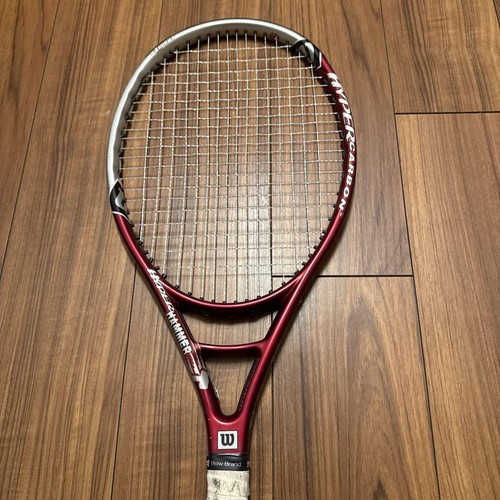 Wilson Hyper Carbon Tennis Racket Red Used | eBay