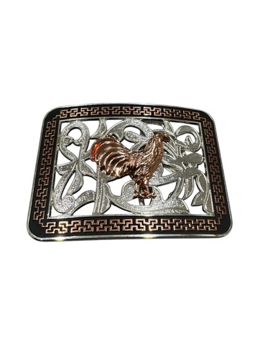 Rooster cowboy western style belt buckle Charro hebilla vaquera Con ...