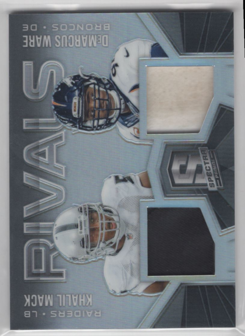 2015 Panini Spectra Rivals Jerseys #RVMW DeMarcus Ware Khalil Mack ...