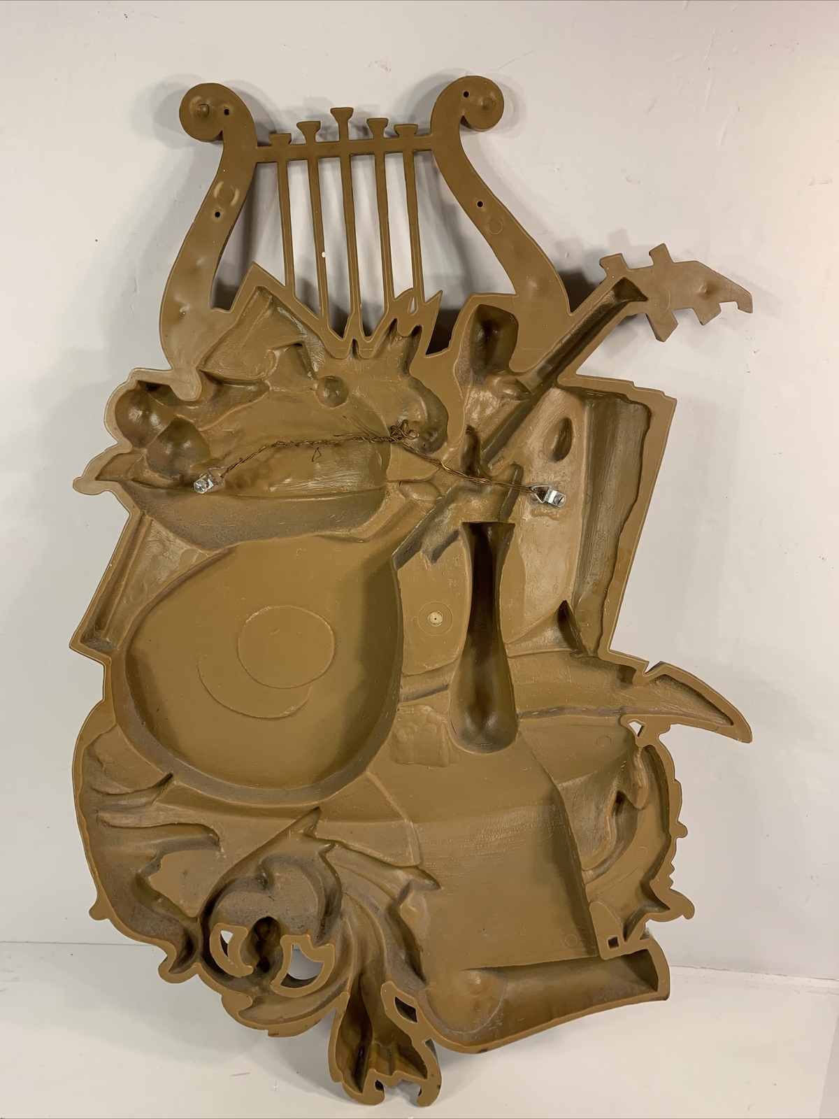 Vtg Art deco Syroco 1970s Musical Instrument harp Wall Sculpture ...