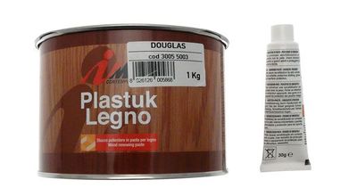 IMPA STUCCO 1 KG PASTA LEGNO BICOMPONENTE + CATALIZZATORE STUCCARE BUCO ...
