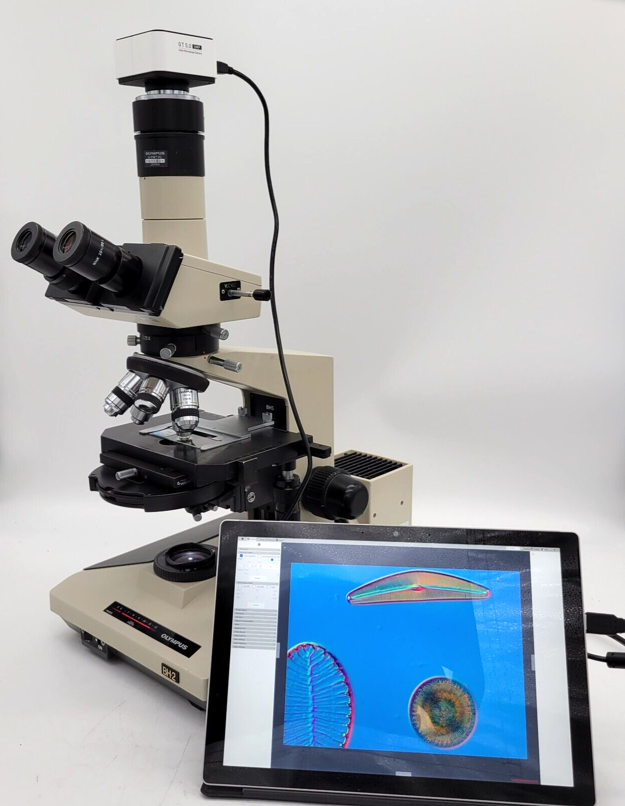 Olympus Microscope BH2 with DIC / NIC, Trinocular Head, and Camera BH-2 ...