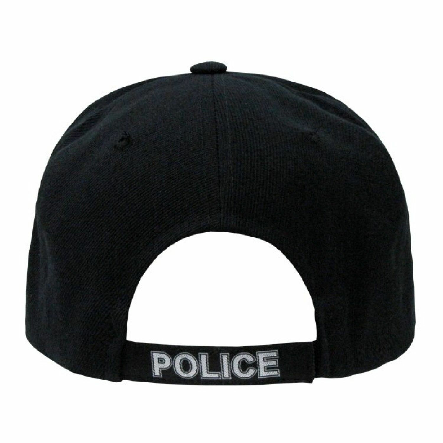 Black US Police Officer Cop Embroidered Law Enforcement Baseball Hat ...