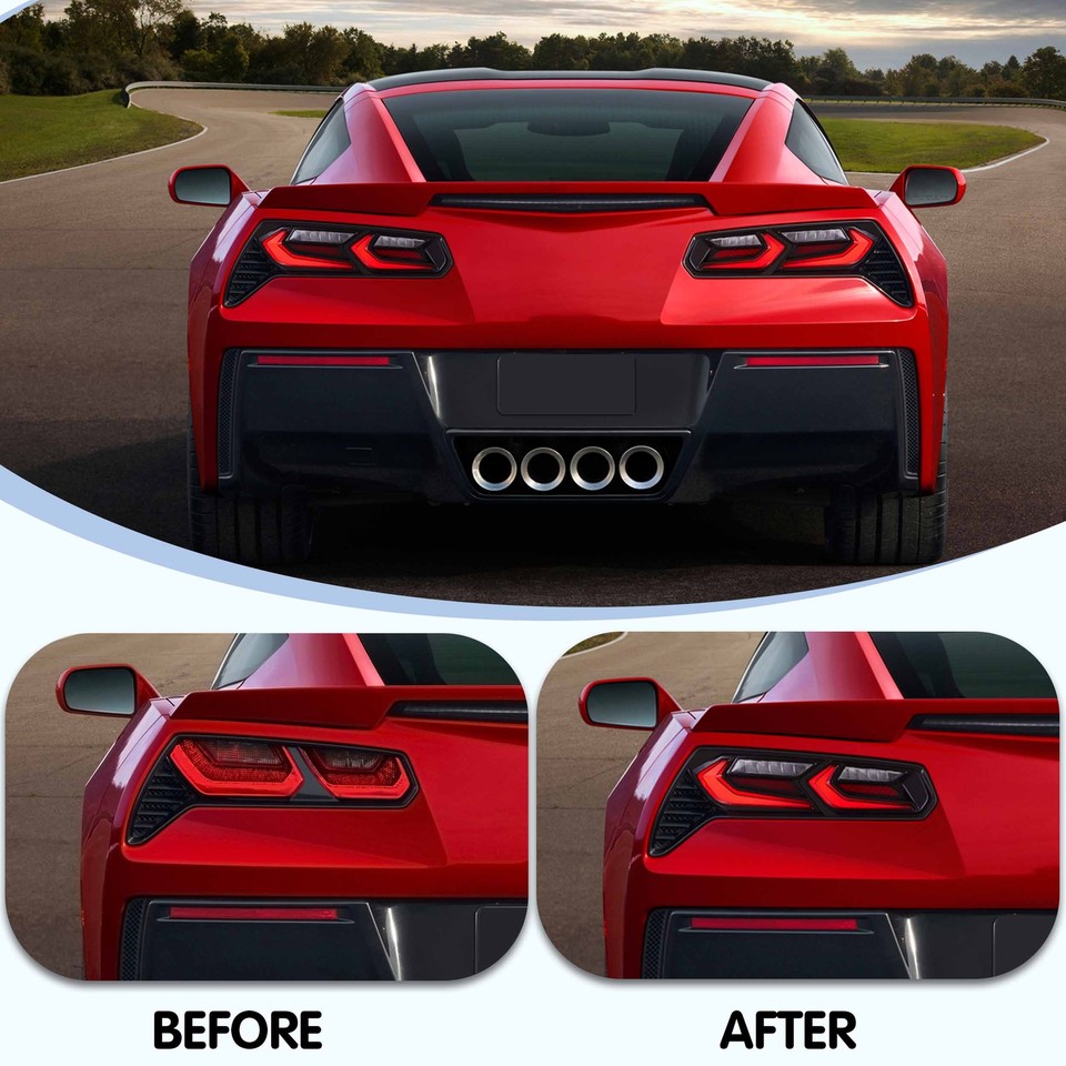 VLAND Red Led Taillights For Chevrolet Corvette C7 2014-2019 W/Startup ...