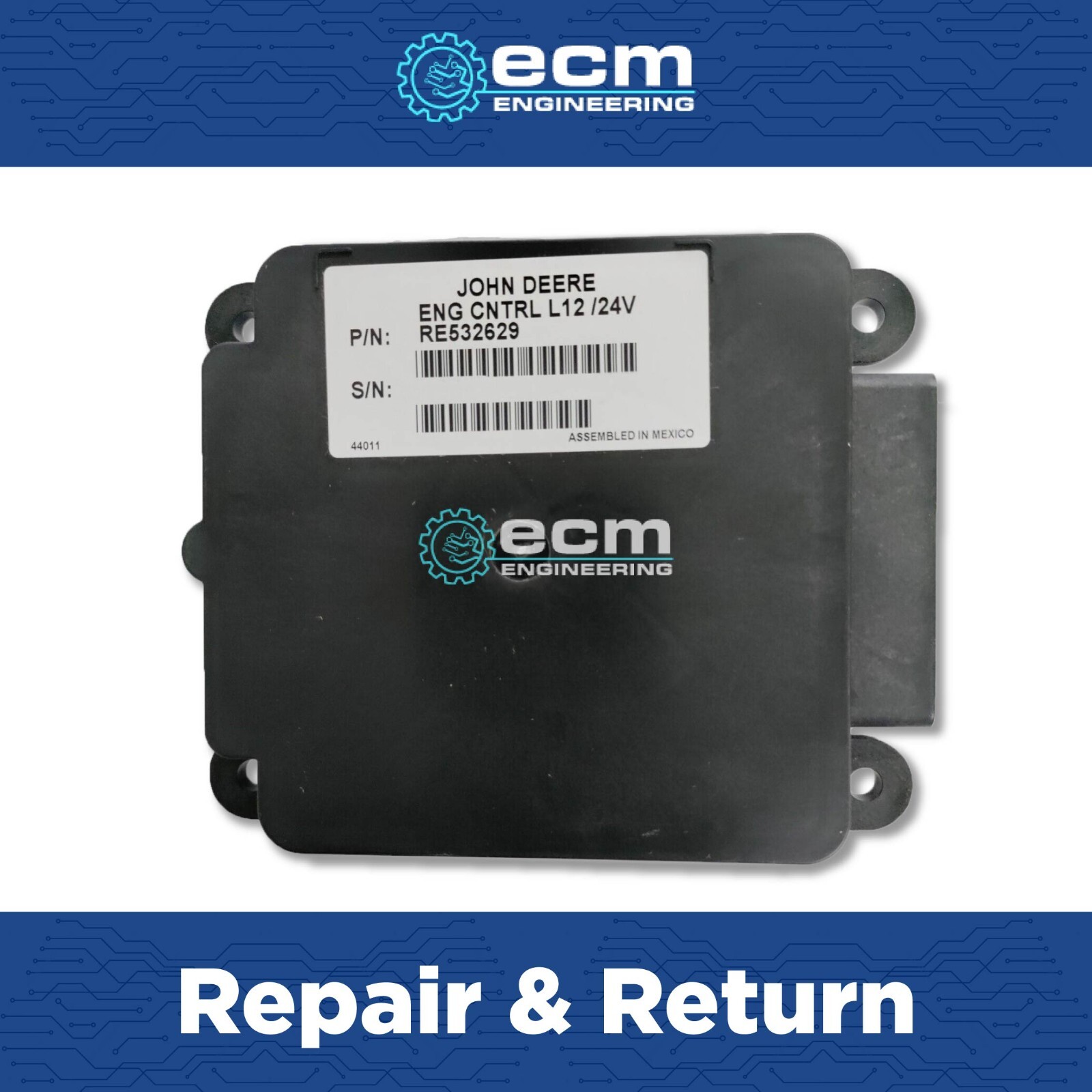 John Deere Engine Control Module Model RE522527 Untested for Parts or ...