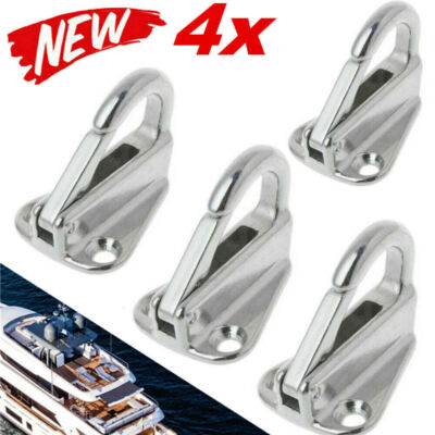 4X Marine Grade 316 Stainless Steel Spring Snap Fender Hook Boat ...