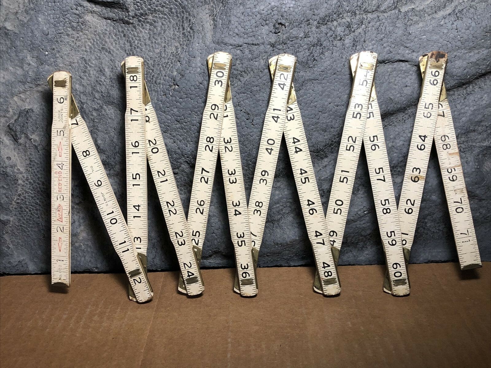 Vintage Lufkin | #066 | Folding Wood Ruler 72" | Made In USA | Fair ...