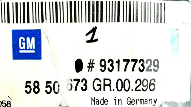 1x Genuine Gm/vauxhall 93177329 Gasket 5850673 CORSA C D AGILA a B for ...